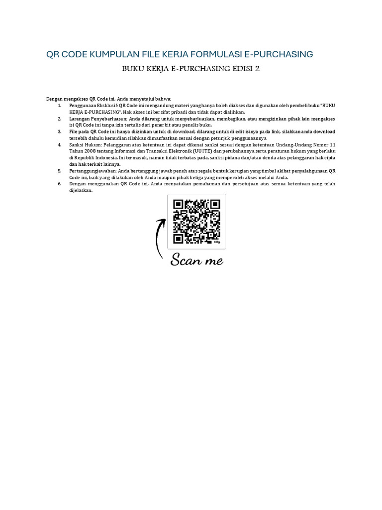 QR Code File Kerja Buku Kerja E-Purchasing Edisi 2 | PDF