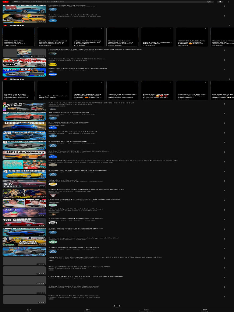 What Every Car Fanatic Should Have - YouTube | PDF | Motor Vehicle