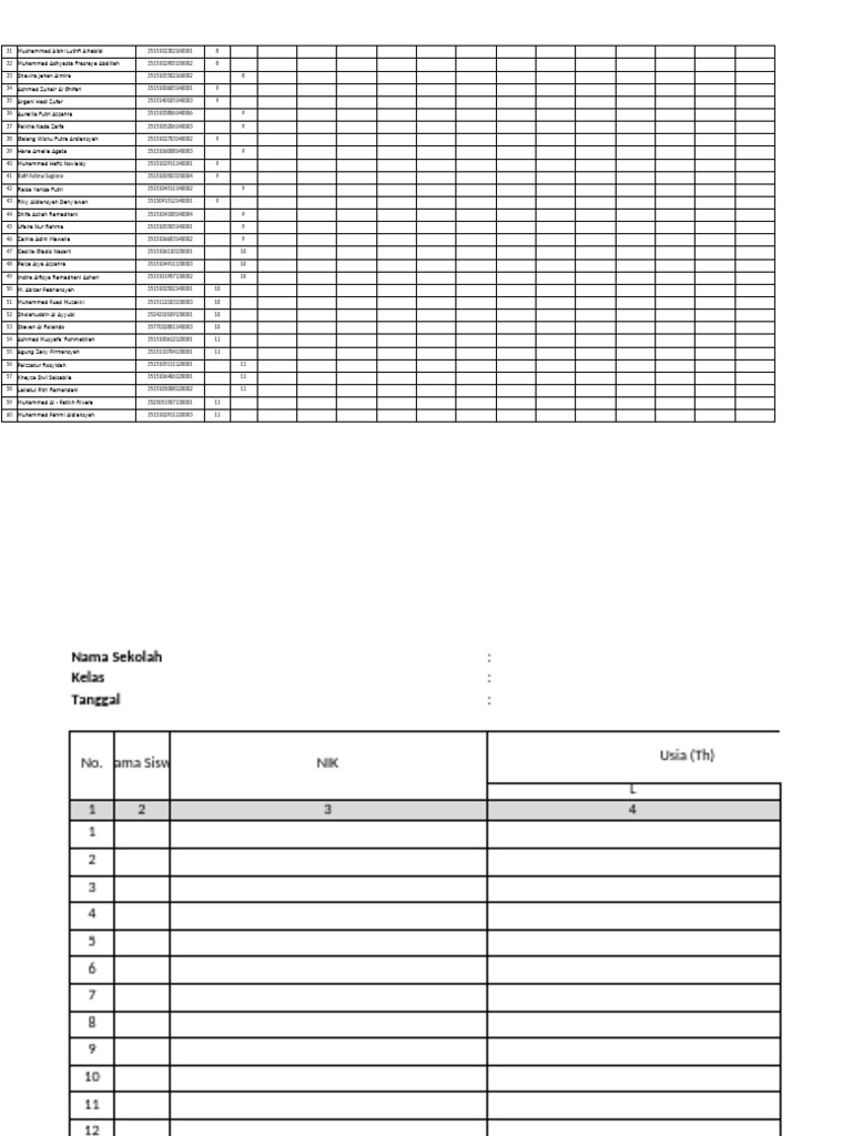 Format Skreening UKS | PDF