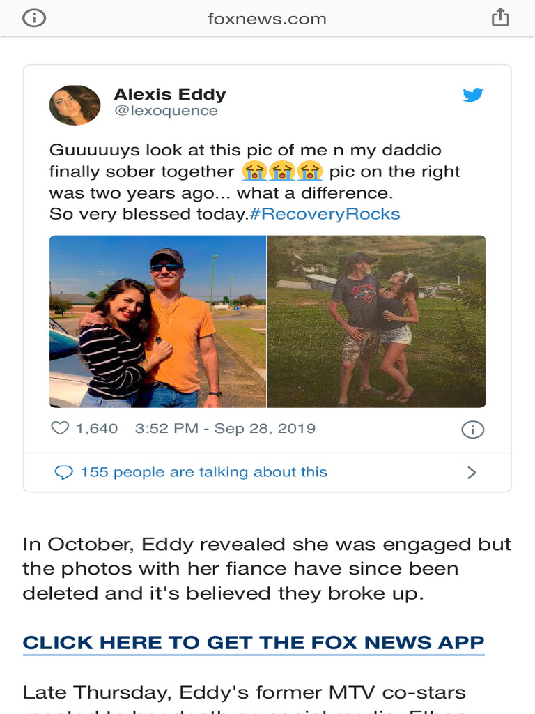 MTV Reality Star Alexis Eddy Dead at 23 Fox News | PDF