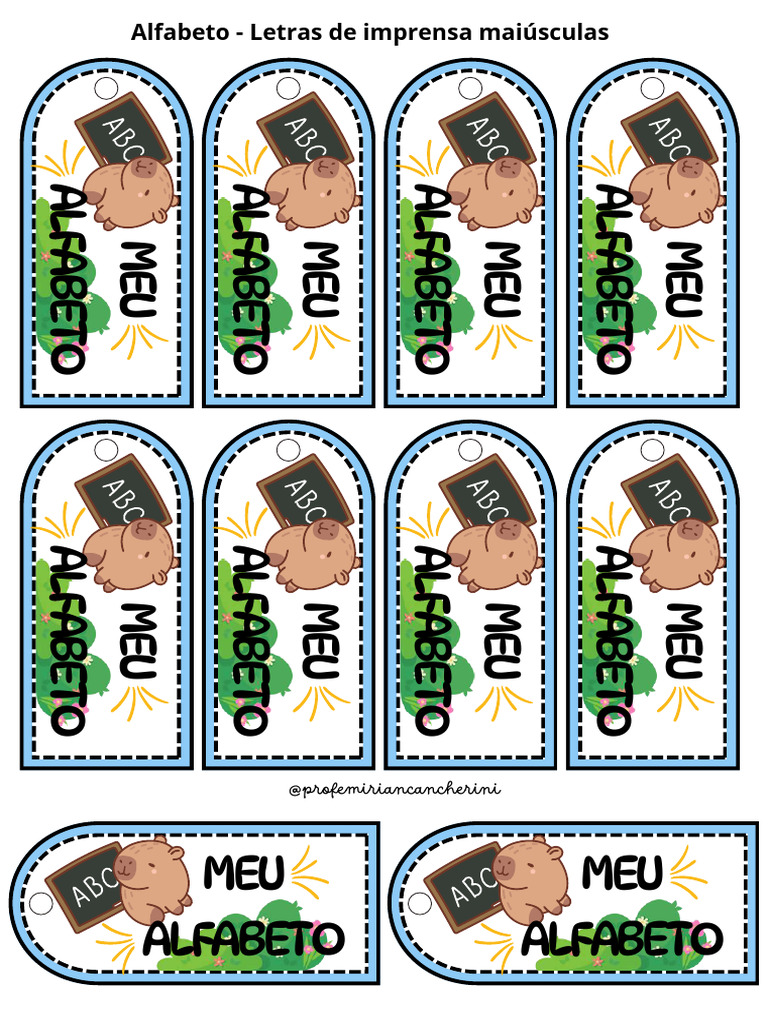 Alfabeto Capivara para Educação Infantil | PDF