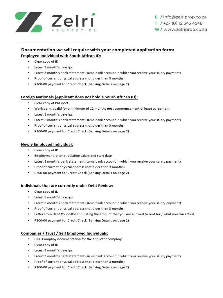 Grand Central Towers Application Guide | PDF