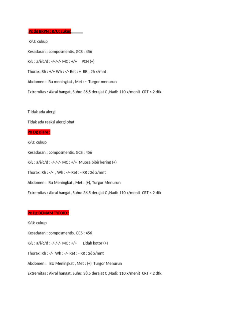 Akral Hangat pada Pasien Demam | PDF