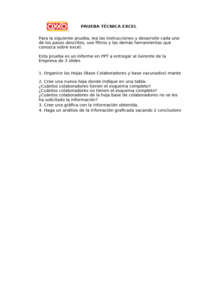 Prueba 1 Excel | PDF