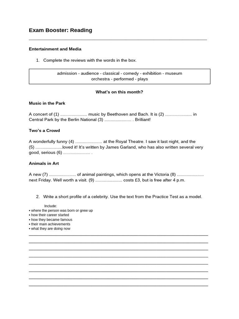 Exam Booster - Reading - Part 5 | PDF