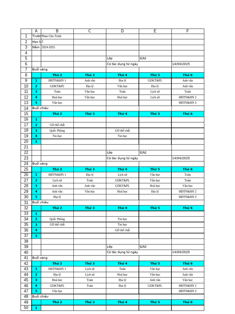 TKB - HS - Tuan 30 14 19.04 - NH 2024 2025 | PDF