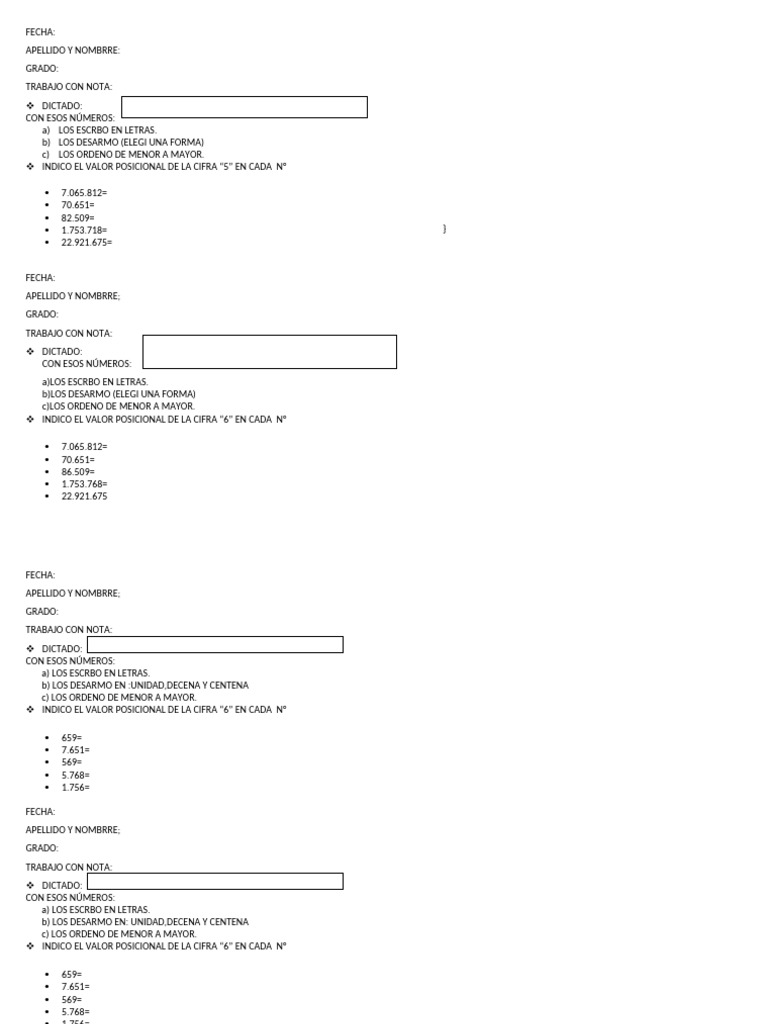 Eval Mat Numeracion 4to 2025 | PDF