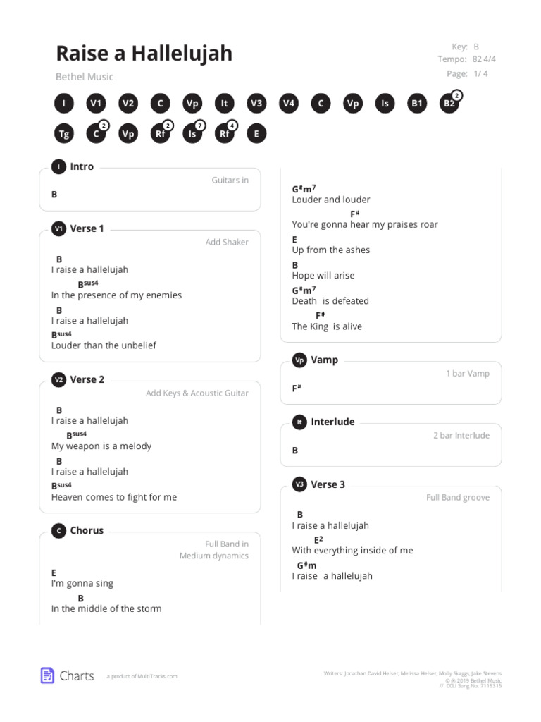 Raise a Hallelujah Lyrics and Chords | PDF | Song Structure | Musicology