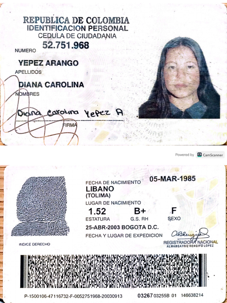 Cedula Diana Yepez | PDF