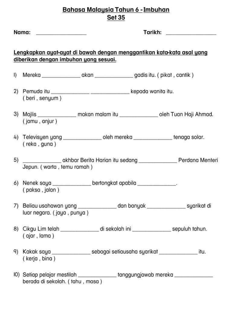 Bm Tahun 6 Set 35 Pdf