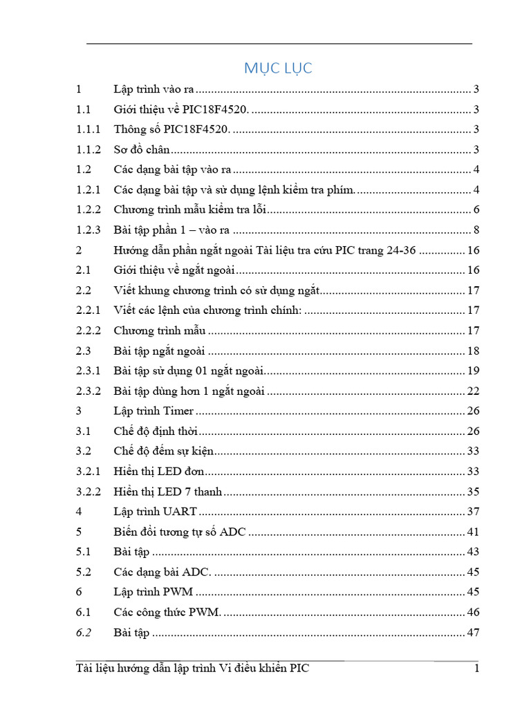 HD Thuc Hanh PIC - Dunga | PDF
