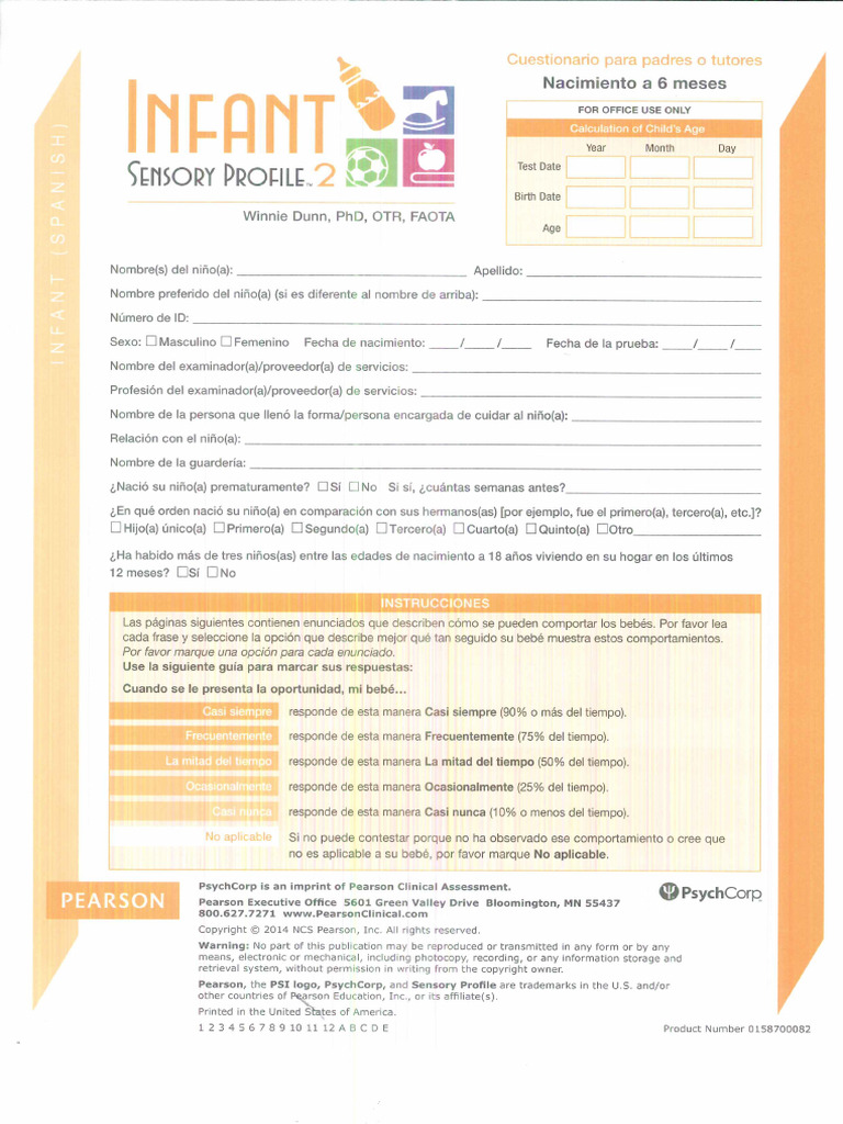 Sensory-Profile-2 - 0 A 6 Meses - Rotated | PDF