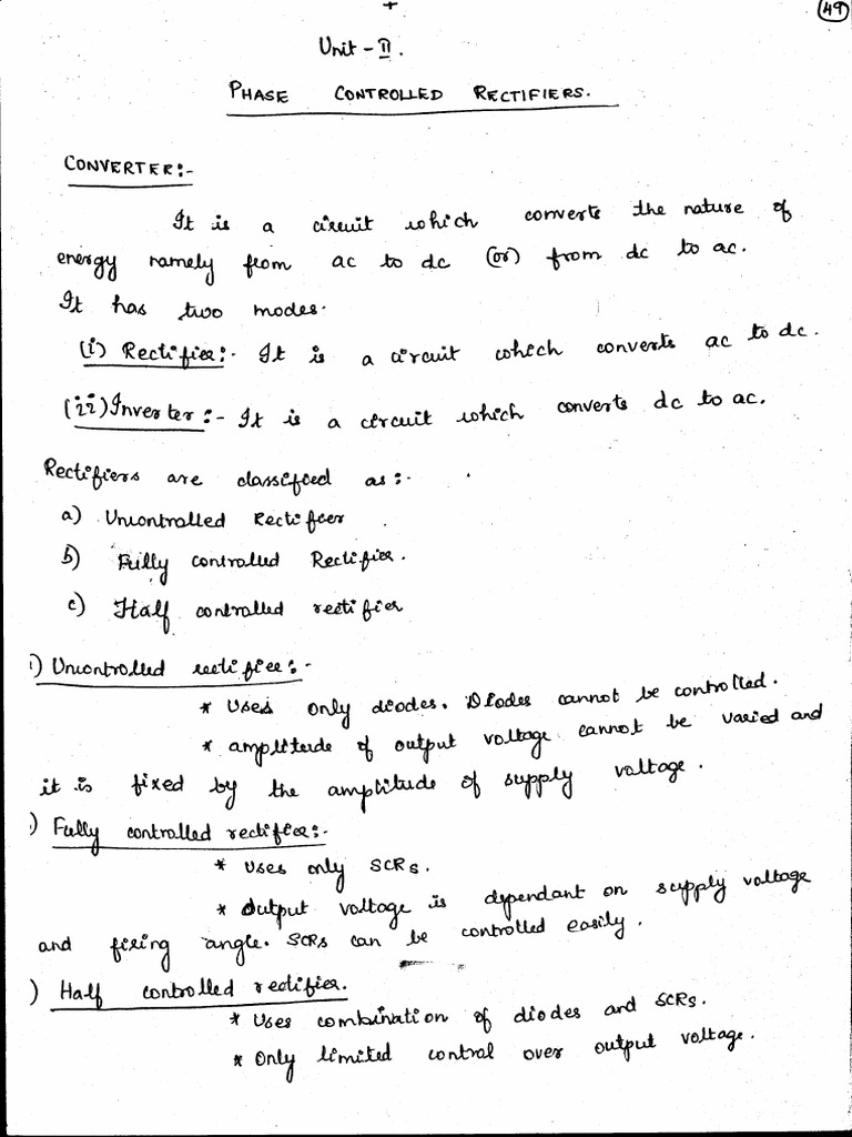 Power Electronics (Unit 2) | PDF