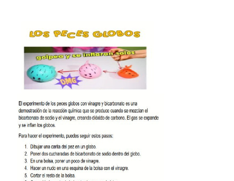 Experimento de Los Globoz Pez | PDF