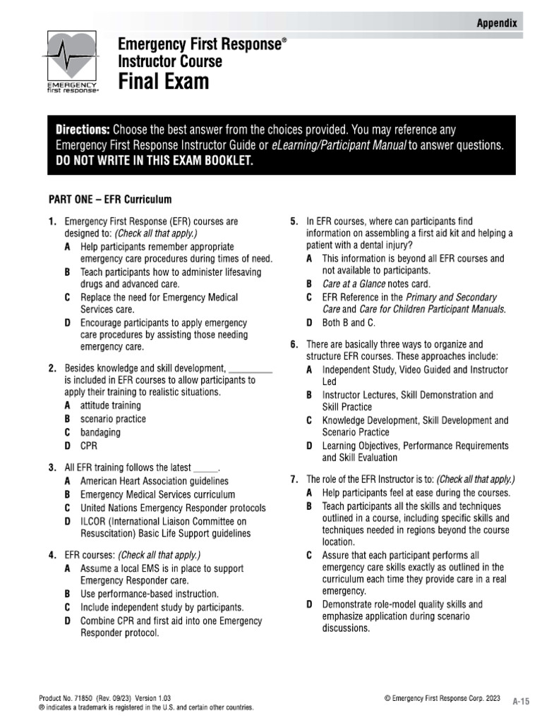 EFRI-Exam English | PDF