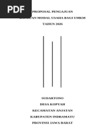 Proposal Bantuan UMKM 2023 | PDF