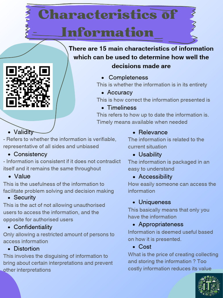 Characteristics of Quality Information | PDF