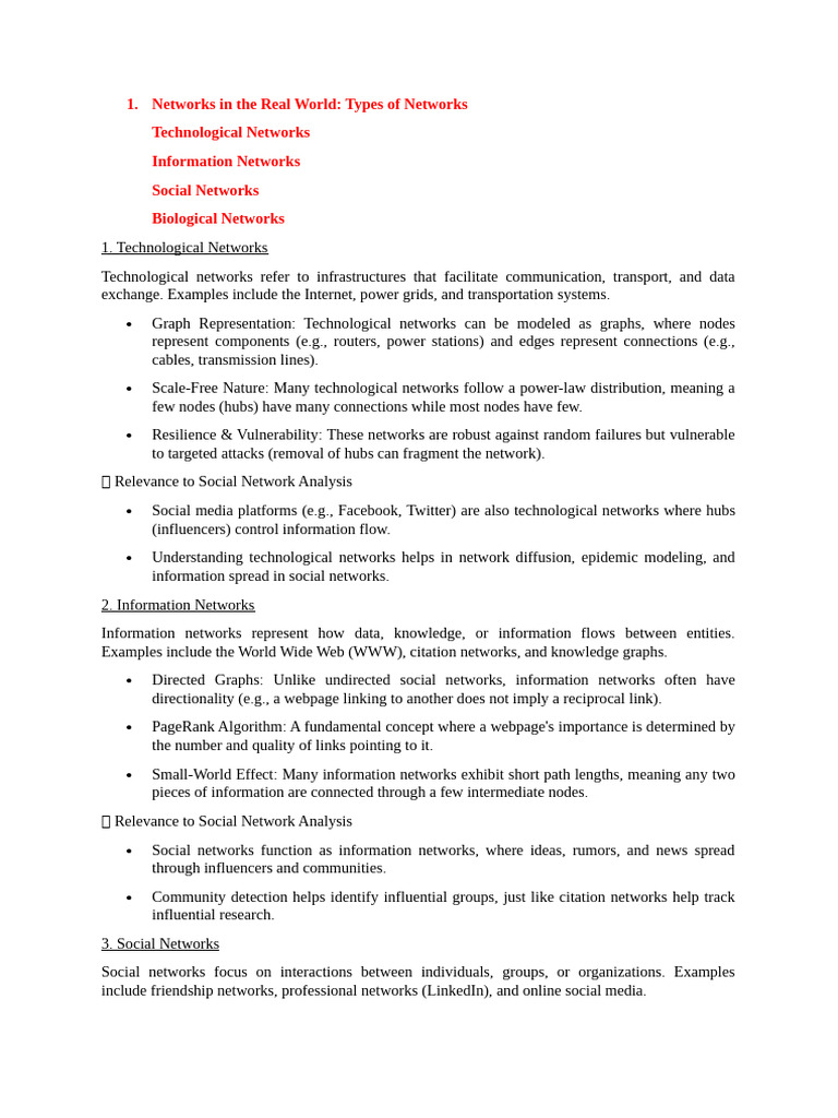 1st Unit-Doc sna (1) | PDF | Computer Network | Social Network