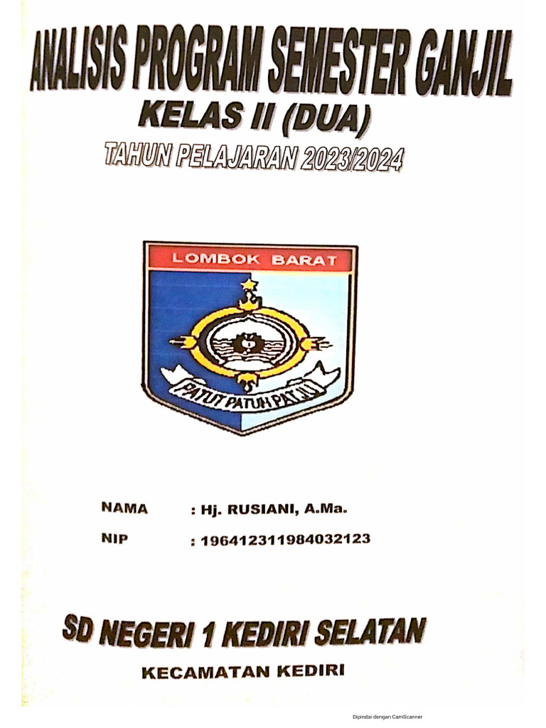 Analisis Prosem Ganjil Kls 2 | PDF