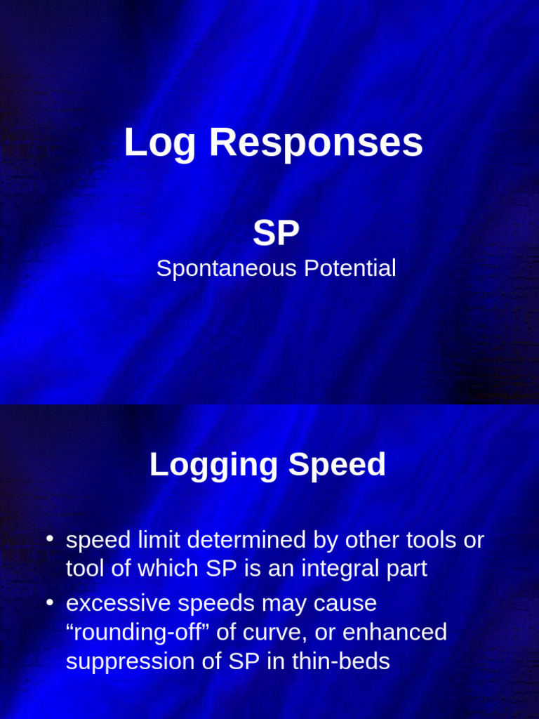 Log Responses: Spontaneous Potential | PDF