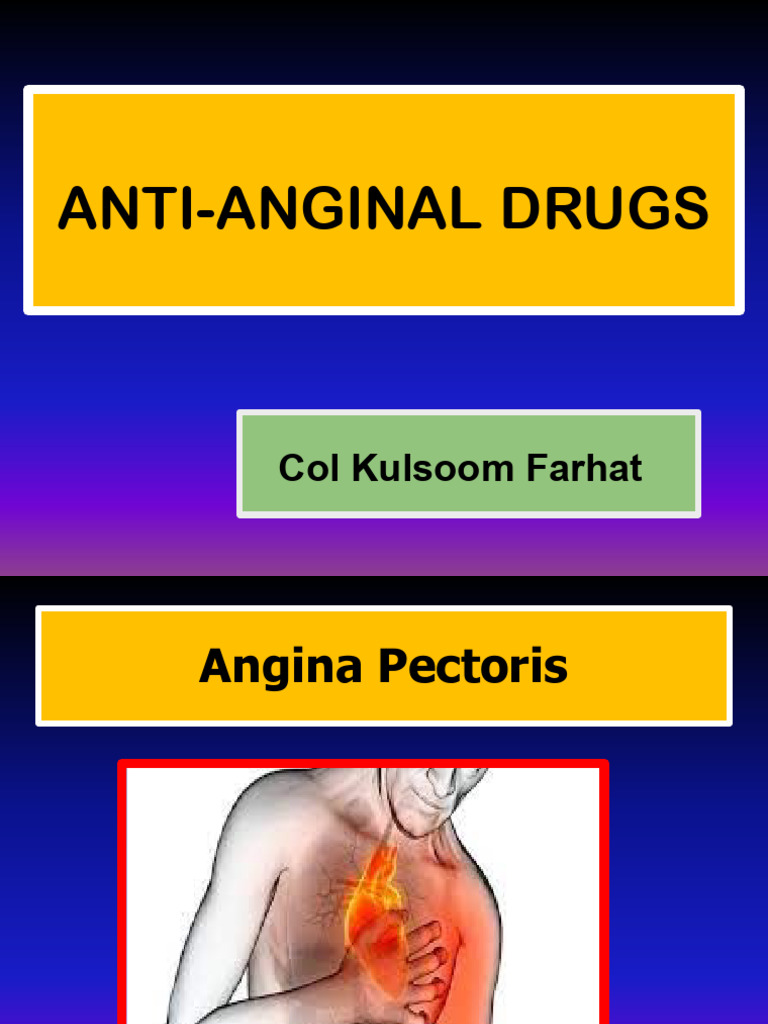 Anti Anginal Drugs 2024 | PDF | Medical Specialties | Cardiology