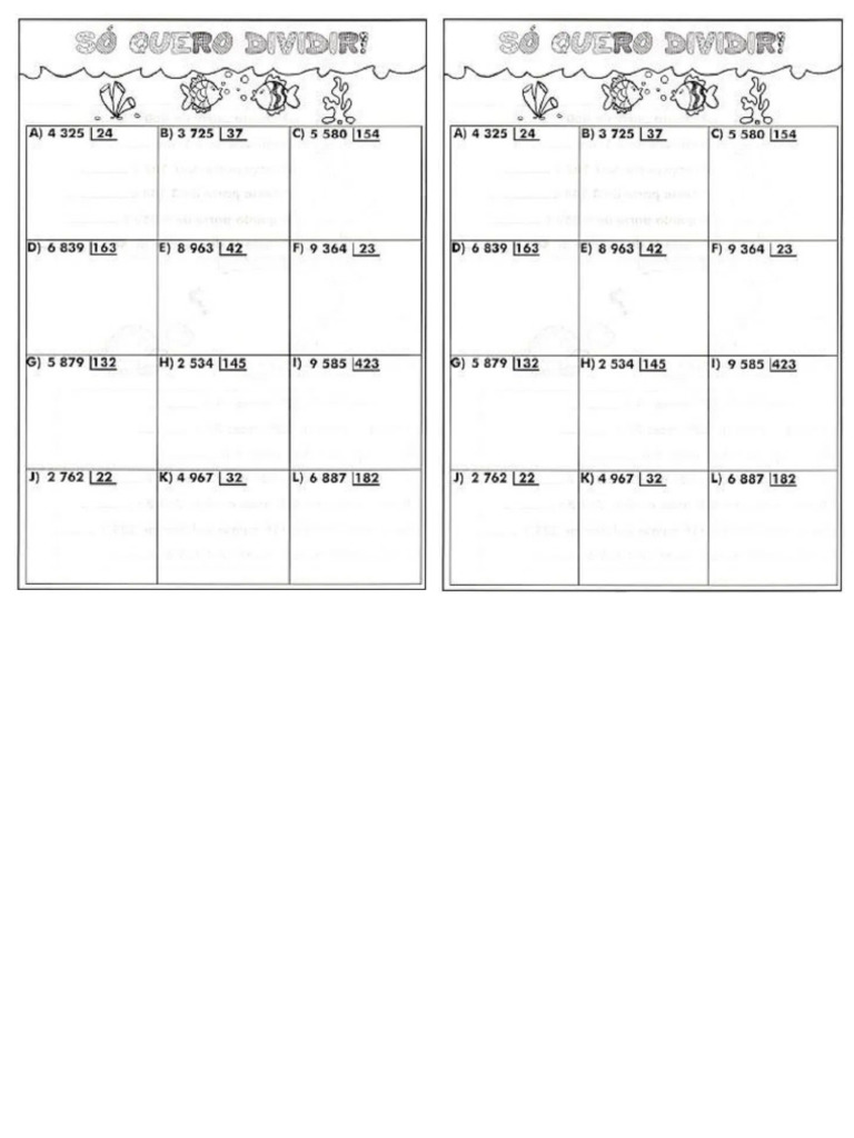 Divisão 2 Números Na Chave | PDF