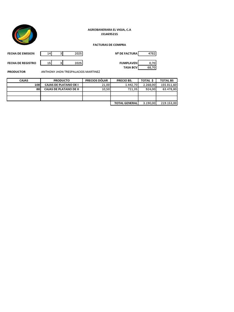 Factura Anthony | PDF