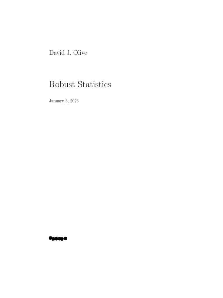 Robust Statistic | PDF | Robust Statistics | Regression Analysis
