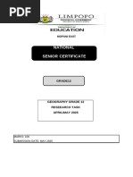 Geography Grade 11 Research Task 2025 | PDF | Monsoon | Data