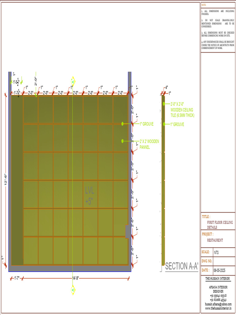 Wooden Ceiling First Floor | PDF