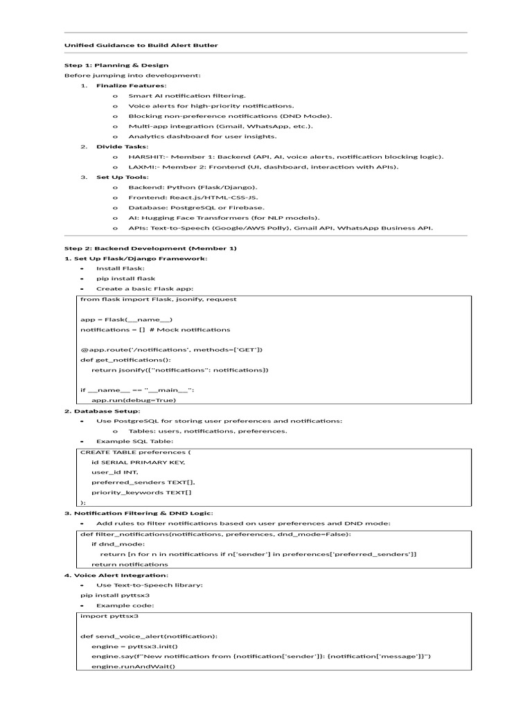 Unified Guidance For Our Hackathon App | PDF | Gmail | Databases