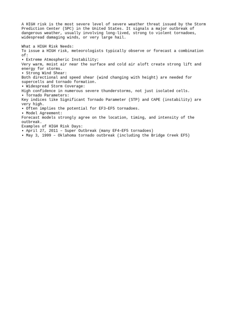 HIGH Risk Warnings | PDF