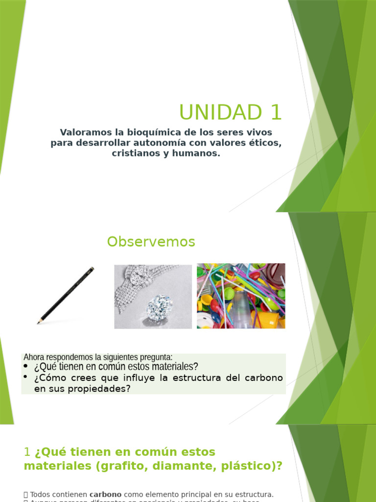 U1-Ppt Sesion 3 - 2025 | PDF | Carbón | Ciencias fisicas