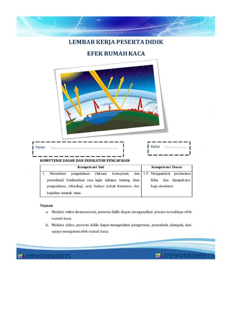 LKPD Efek Rumah Kaca | PDF