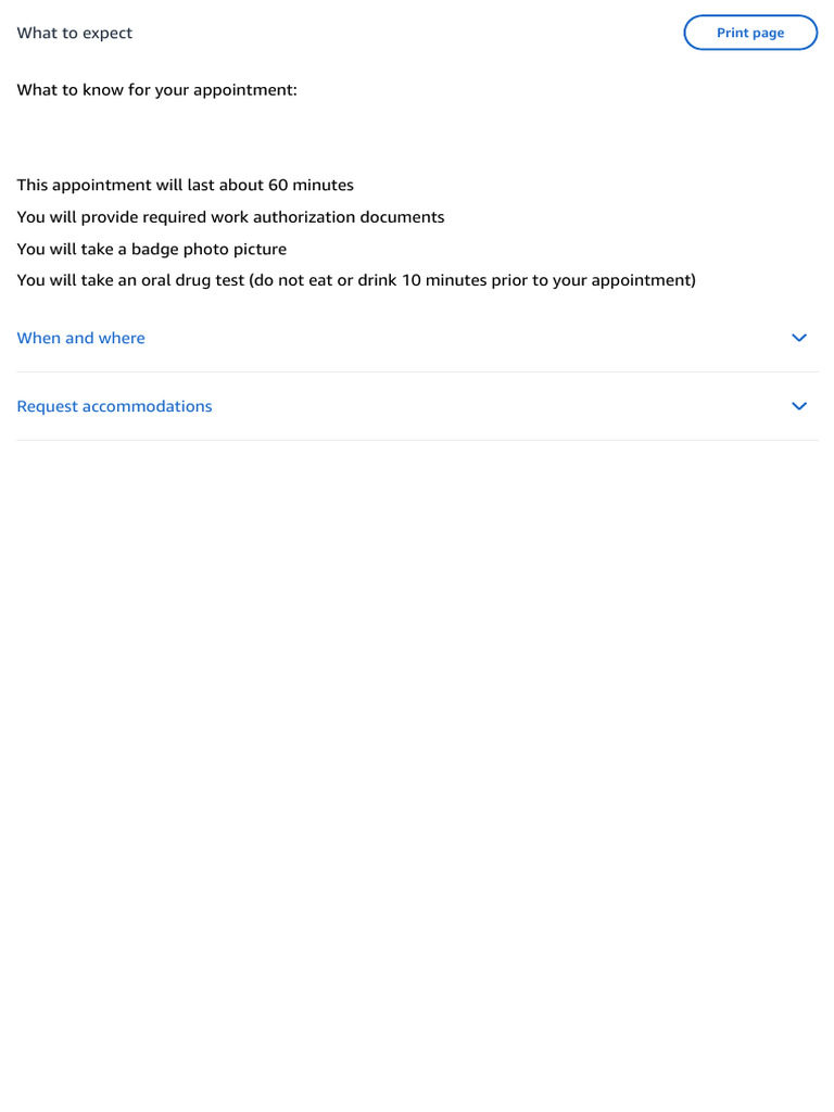 Amazon Pre-Hire Appointment Guide | PDF