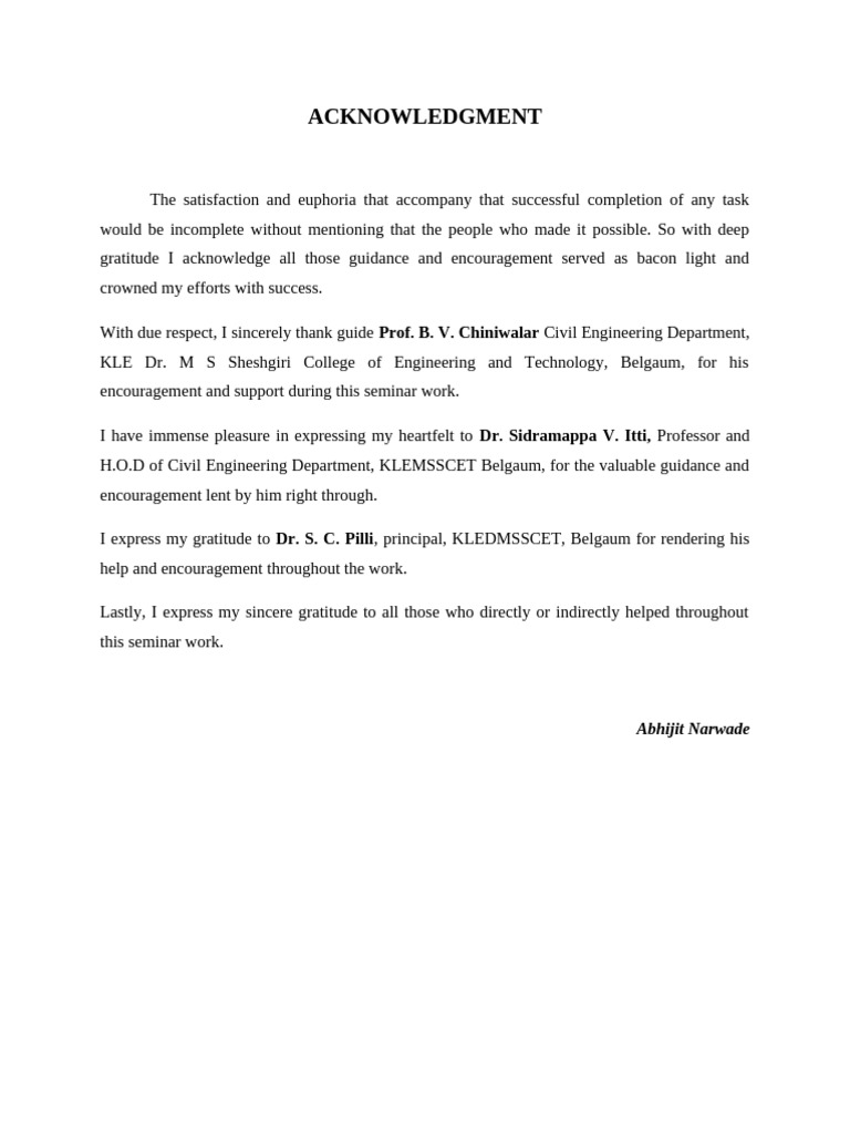 Acknowledgment | PDF