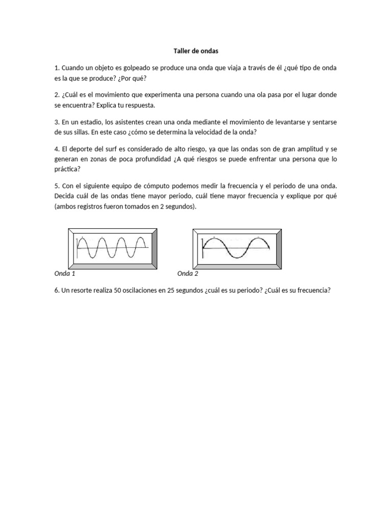 Taller de Ondas | PDF