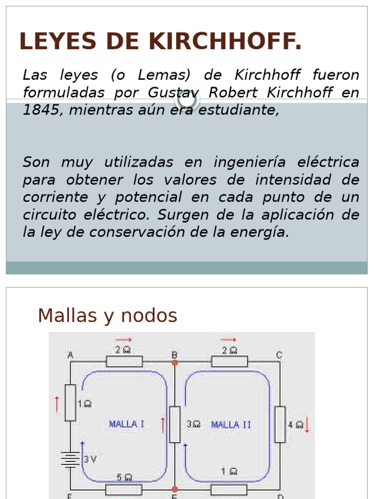 Leyes de Kirchhoff Si | PDF