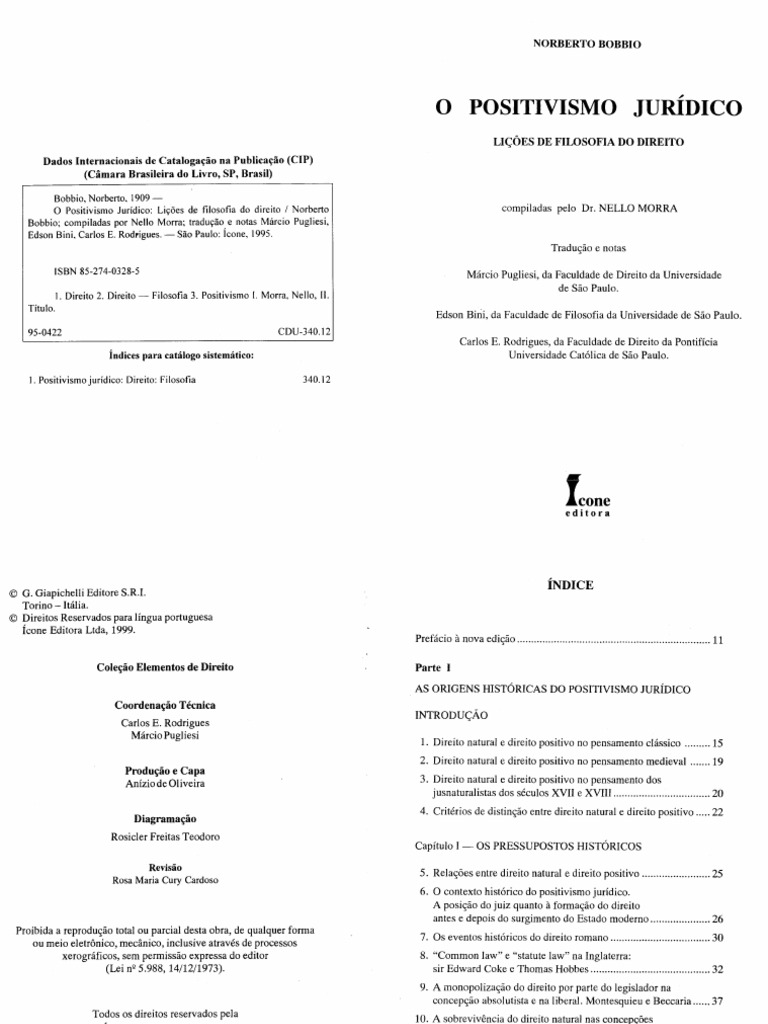 Livro Norberto Bobbio Positivismo RESUMO | PDF