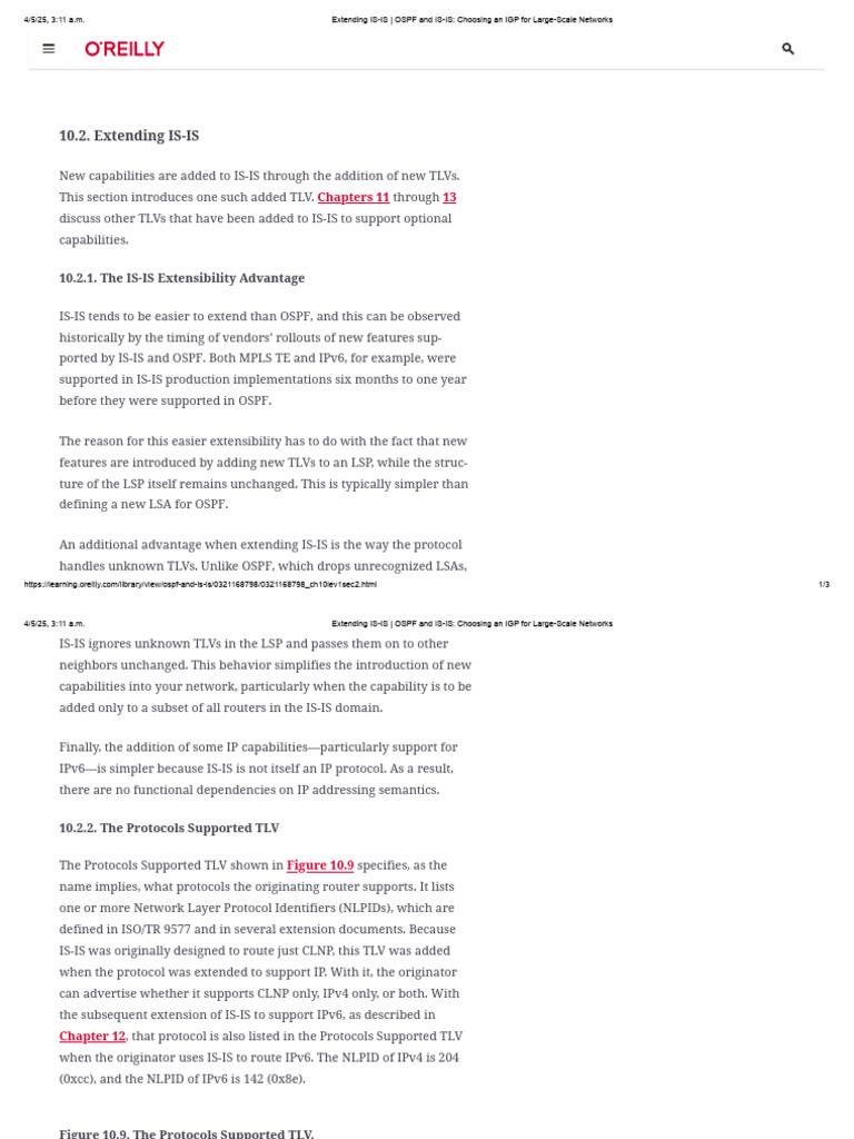 Extending is-Is _ OSPF and is-Is_ Choosing an IGP for Large-Scale Networks | PDF | I Pv6 ...