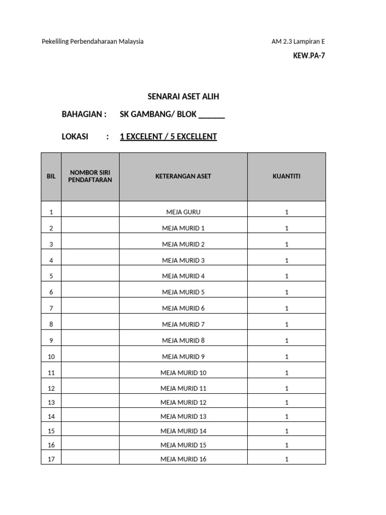 kew pa 7 Contoh | PDF