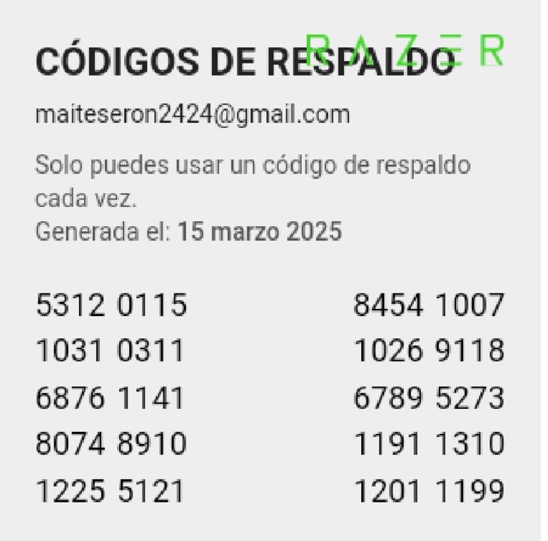 Razer Id Codes 1742083654647 | PDF