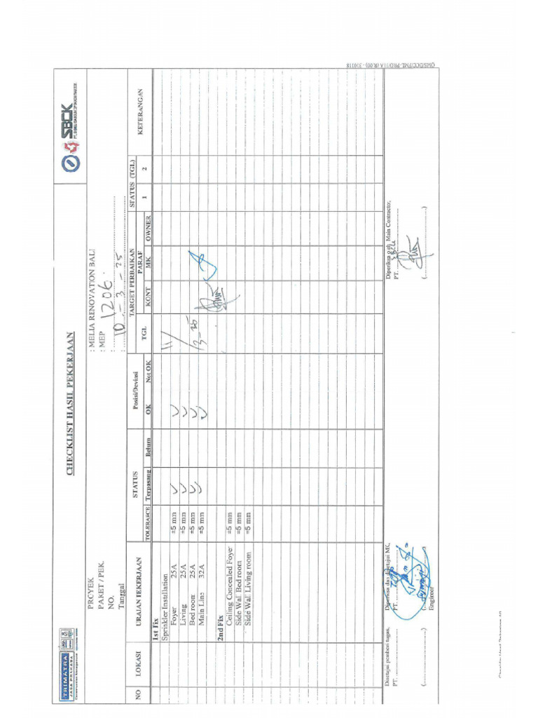 Checklist 1206 | PDF