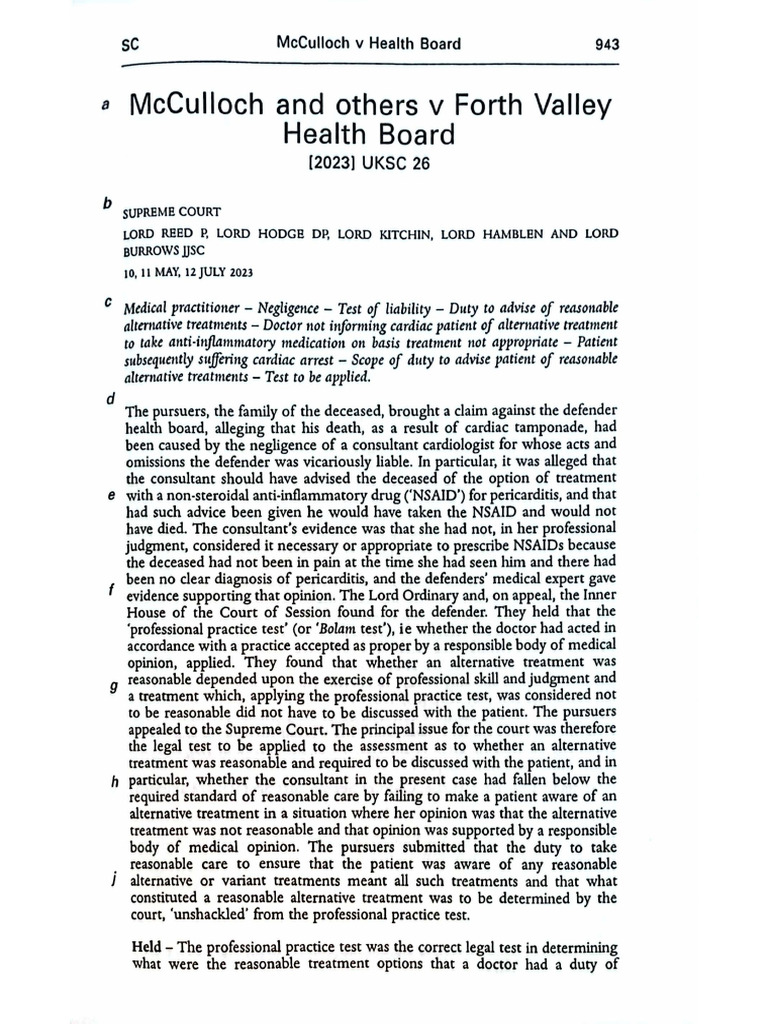 McCulloch and Others | PDF