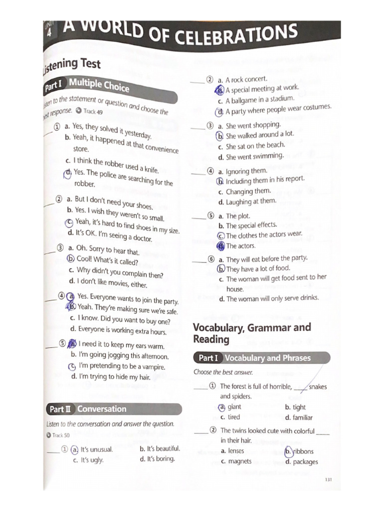 A World of Celebrations - English Practice | PDF