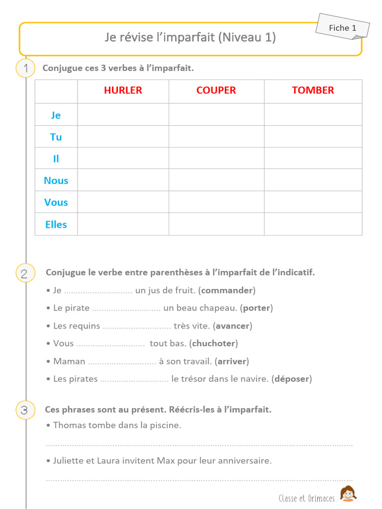 Révision de l'imparfait en français | PDF | Linguistique | Grammaire