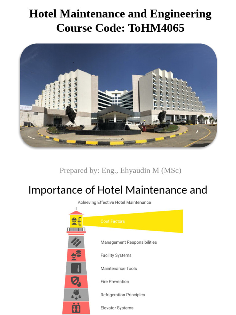 Chapter_1 Hotel_Maintenance_ | PDF | Fire Safety | Safety