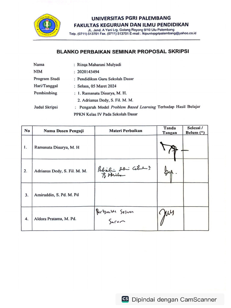 Blanko Penilaiannn | PDF