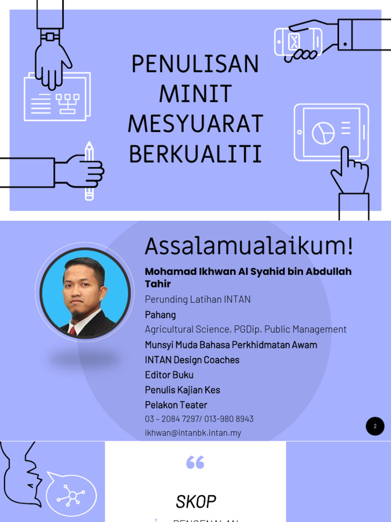 Penulisan Minit Mesyuarat Berkualiti | PDF