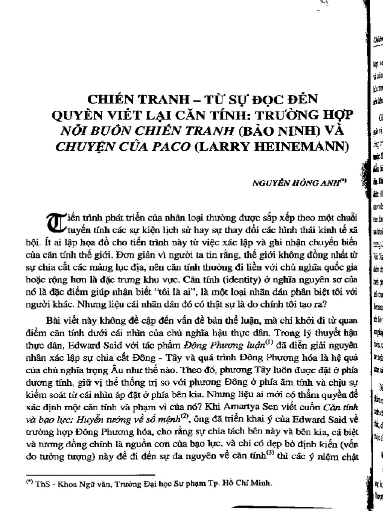 Chien Tranh - TLT SLT Doc Den Quyen Viet Lai Can Tinh: Tru'Dng HQP | PDF